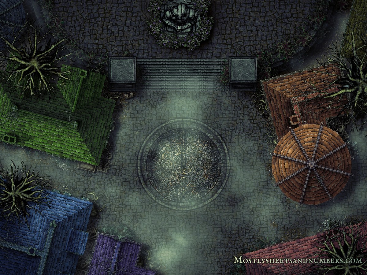 Haunted Town Center and Alleyway | Mostly Sheets and Numbers